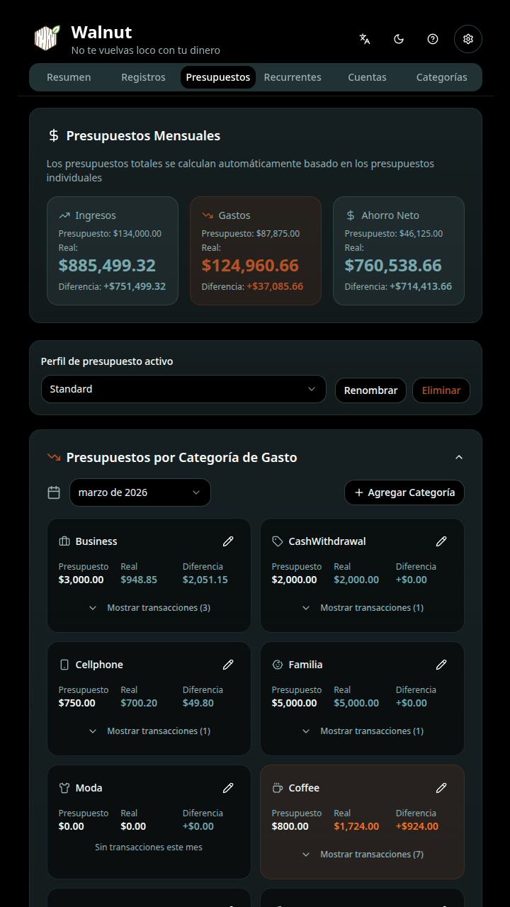 Walnut Money — Tu mejor aliado para tomar el control de tu dinero en ...